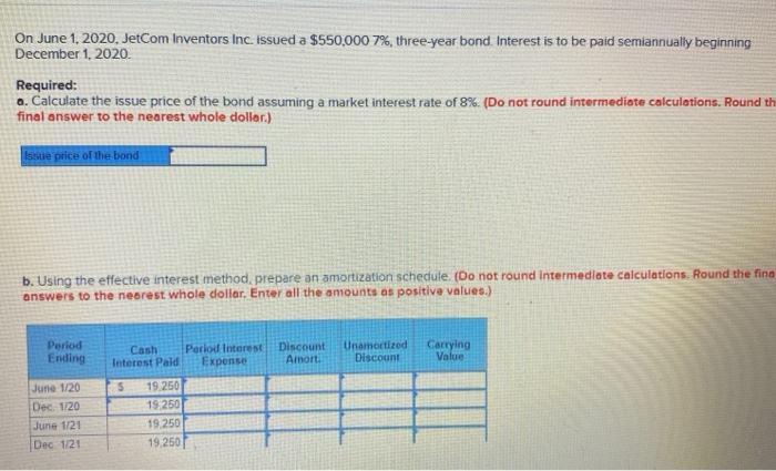 Solved On June 1, 2020, JetCom Inventors Inc. issued a | Chegg.com