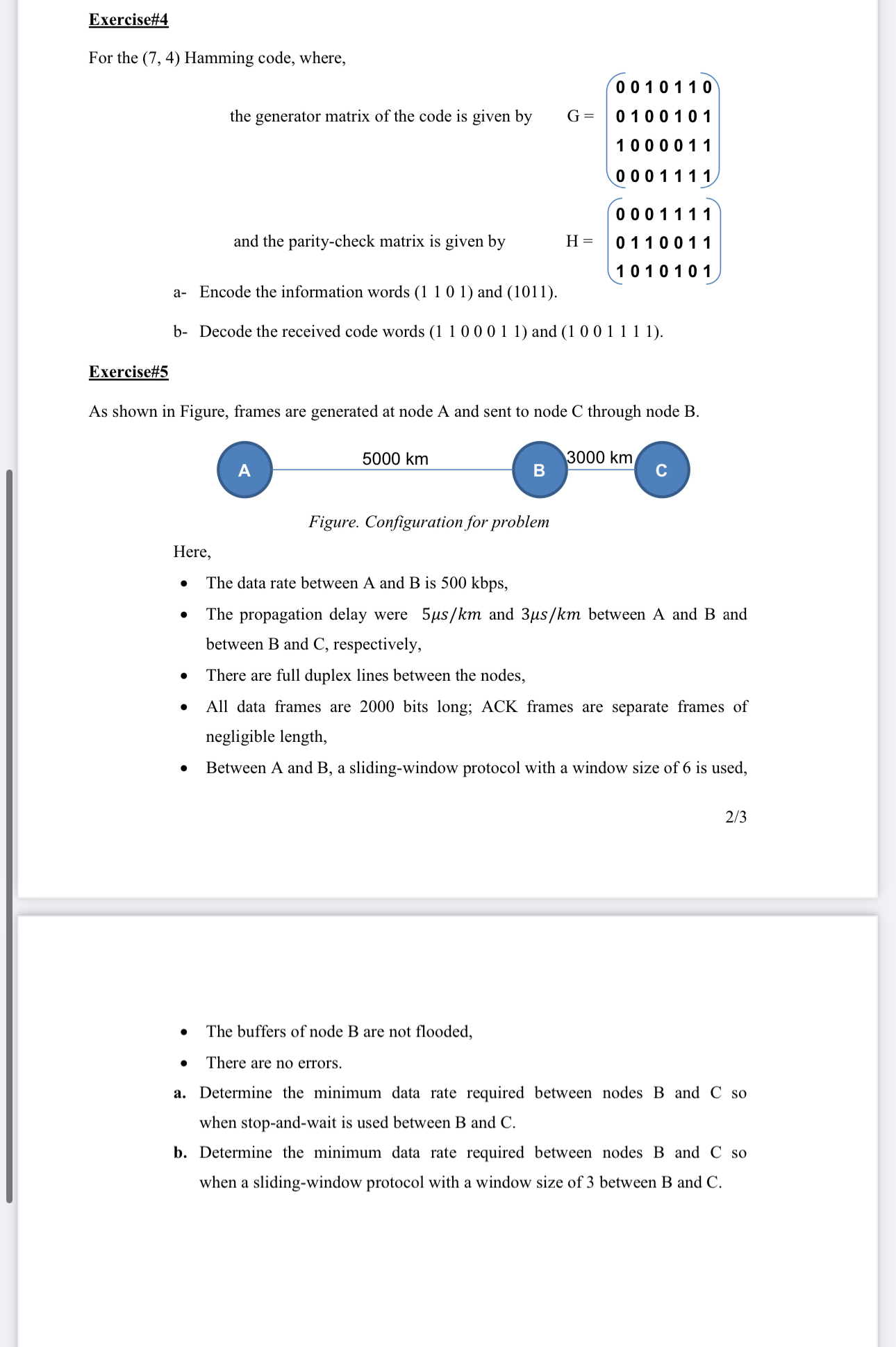Solved Exercise 4for The 7 4 ﻿hamming Code Where The