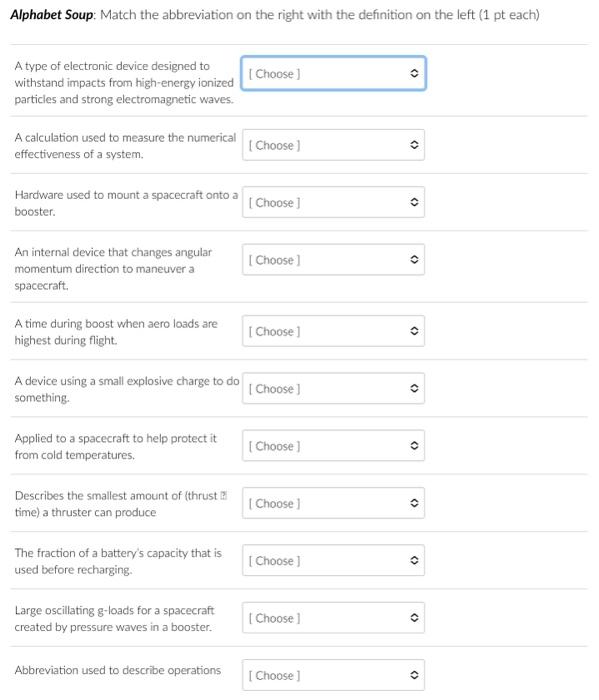 Solved Alphabet Soup: Match the abbreviation on the right | Chegg.com