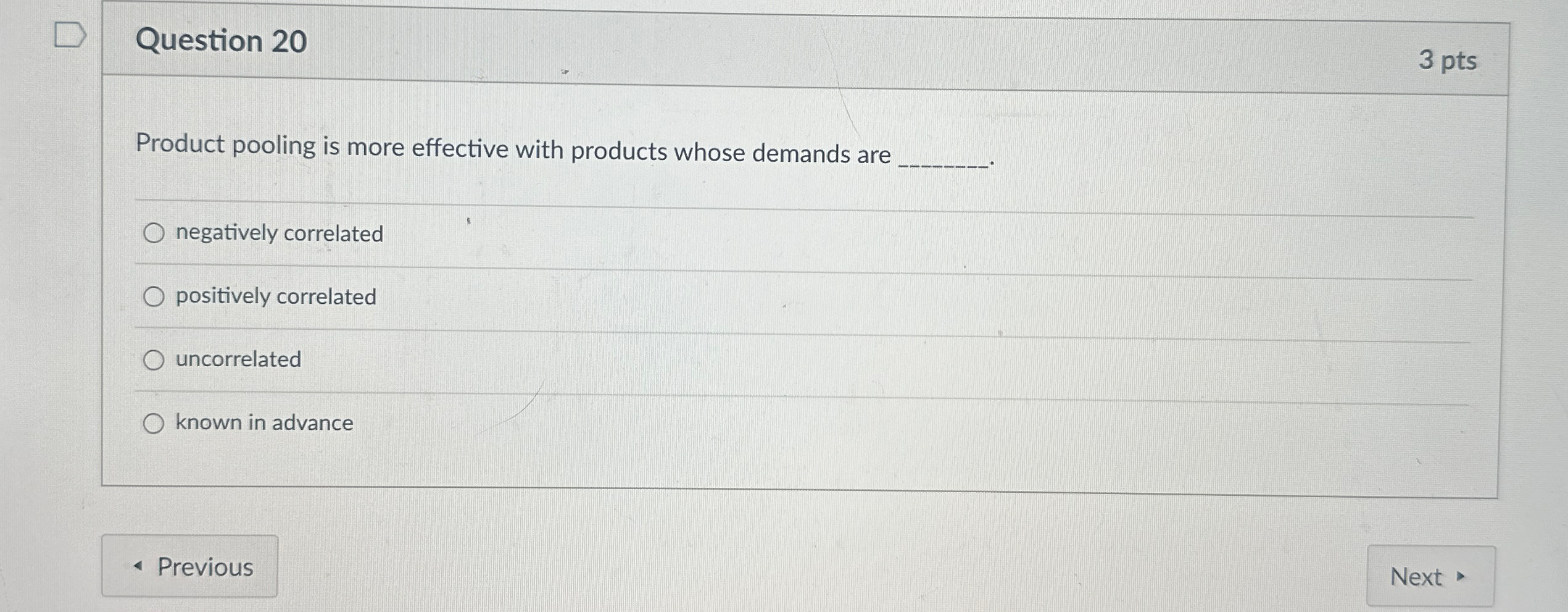 Solved Question 203 ﻿ptsProduct pooling is more effective | Chegg.com