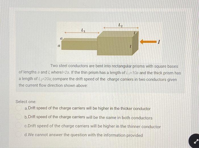 Solved Two steel conductors are bent into rectangular prisms | Chegg.com