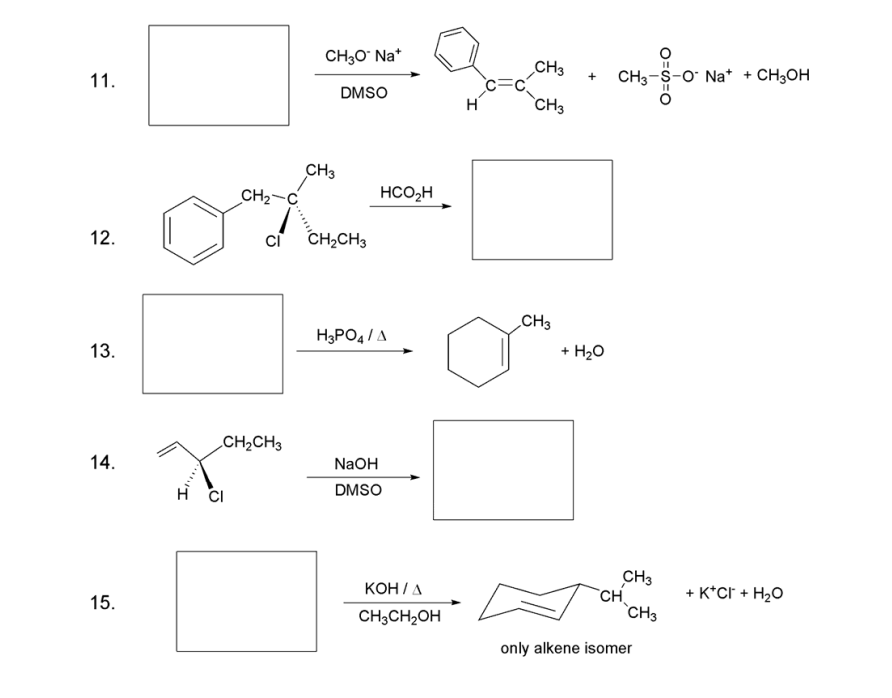 Solved Practice Problems with SN1, ﻿SN2, ﻿E1 ﻿and E2 | Chegg.com