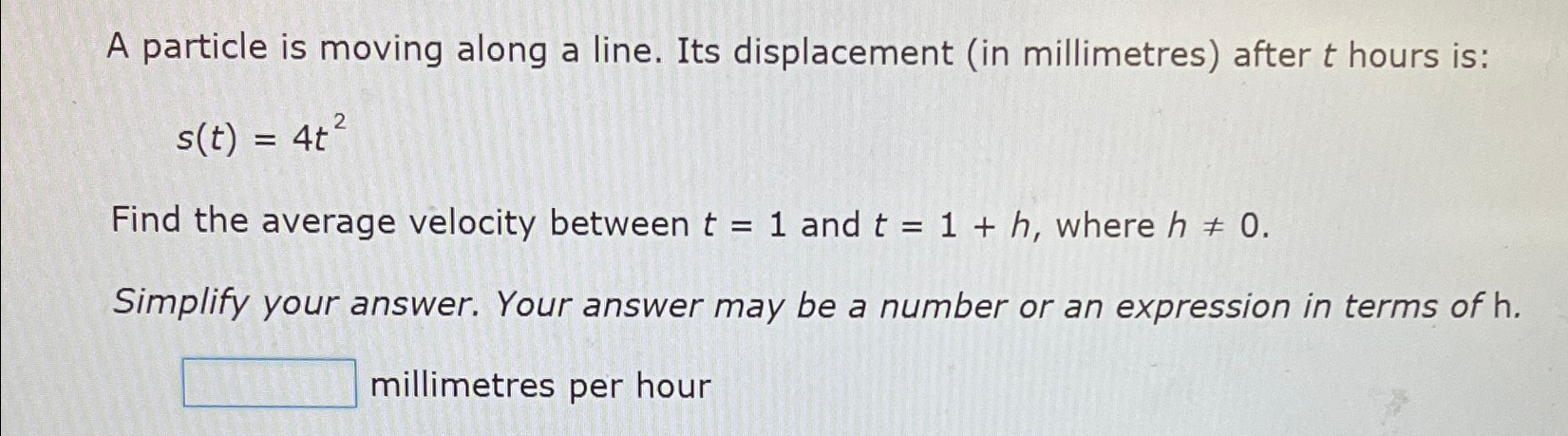 Solved A particle is moving along a line. Its displacement | Chegg.com
