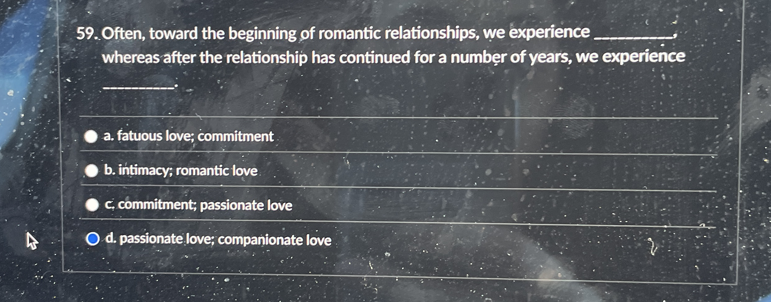 Solved Often, toward the beginning of romantic | Chegg.com