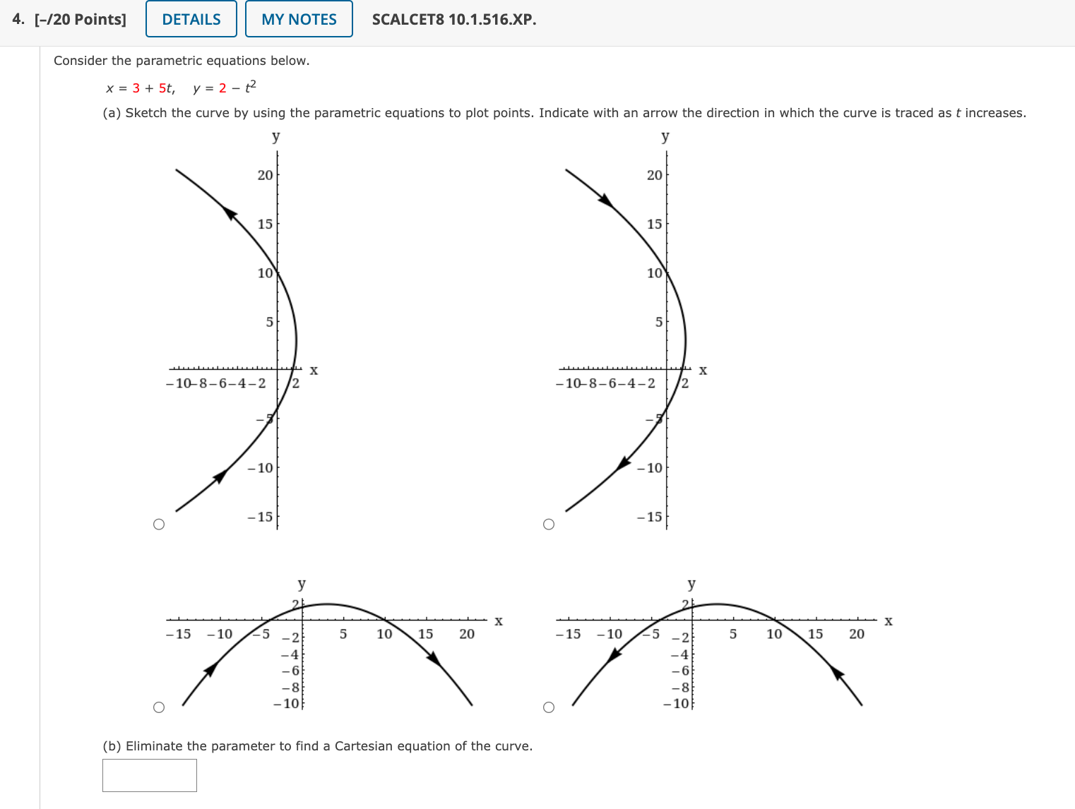 Solved Solve for both A and B!!Consider the parametric | Chegg.com