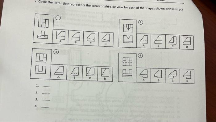 Solved 2. Circle the letter that represents the correct | Chegg.com