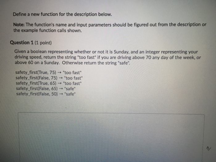 Solved Define a new function for the description below. | Chegg.com