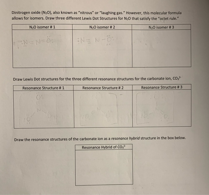 Solved Dinitrogen oxide (N2O), also known as "nitrous" or | Chegg.com