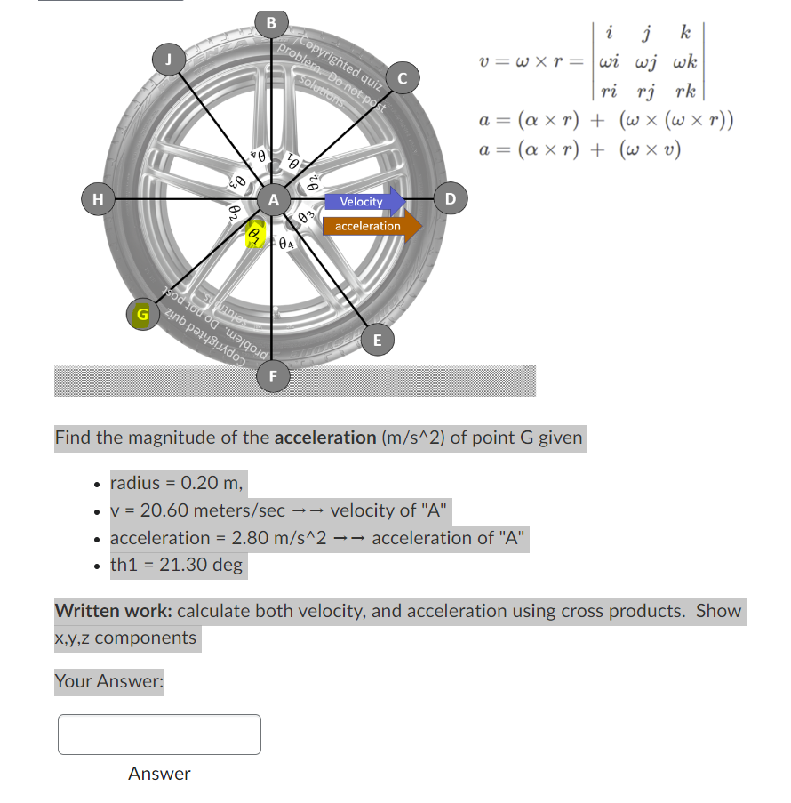 Solved Find the magnitude of the acceleration (m/s^2) ﻿of | Chegg.com