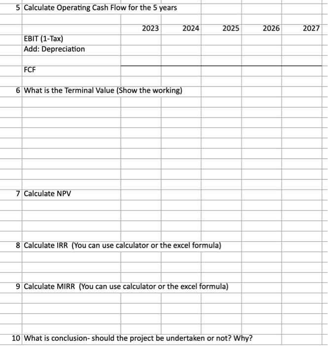Solved \r\n1 What is the initial outlay?(Show the working as | Chegg.com