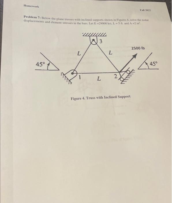 Homework Problem 7: Below the plane trusses with | Chegg.com