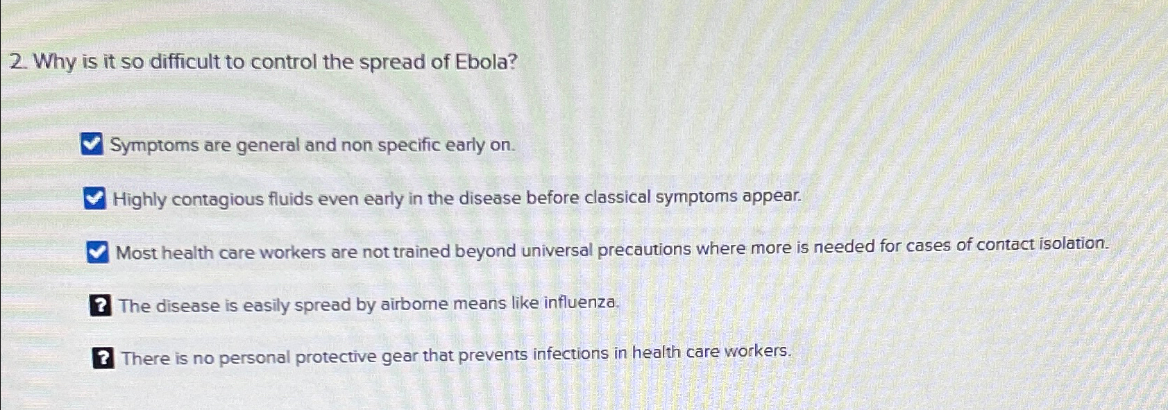 Solved Why is it so difficult to control the spread of | Chegg.com
