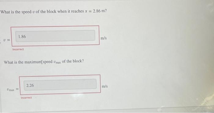 Solved A block of mass m=4.88 kg is attached to a spring | Chegg.com
