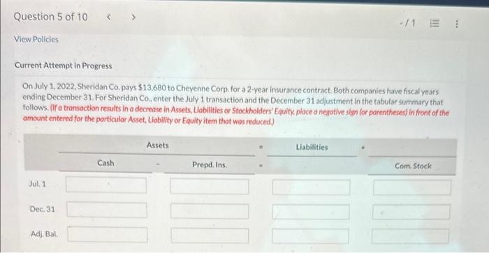 Solved At the end of its first year, a tabular summary of | Chegg.com
