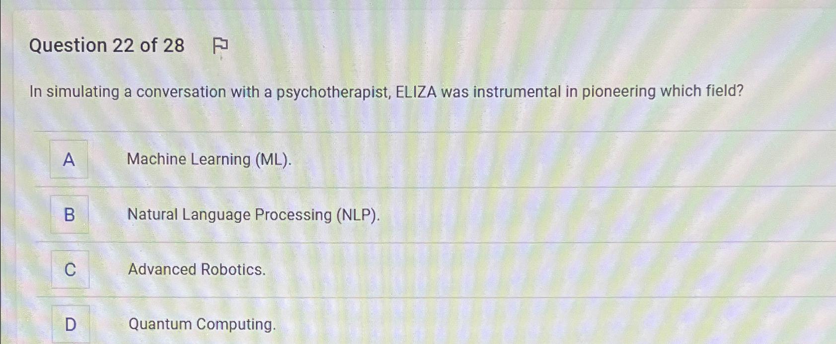 Solved Question 22 ﻿of 28In simulating a conversation with a | Chegg.com