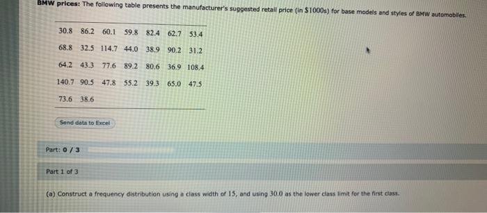Solved Construct A Frequency Distribution Using A Class 0343