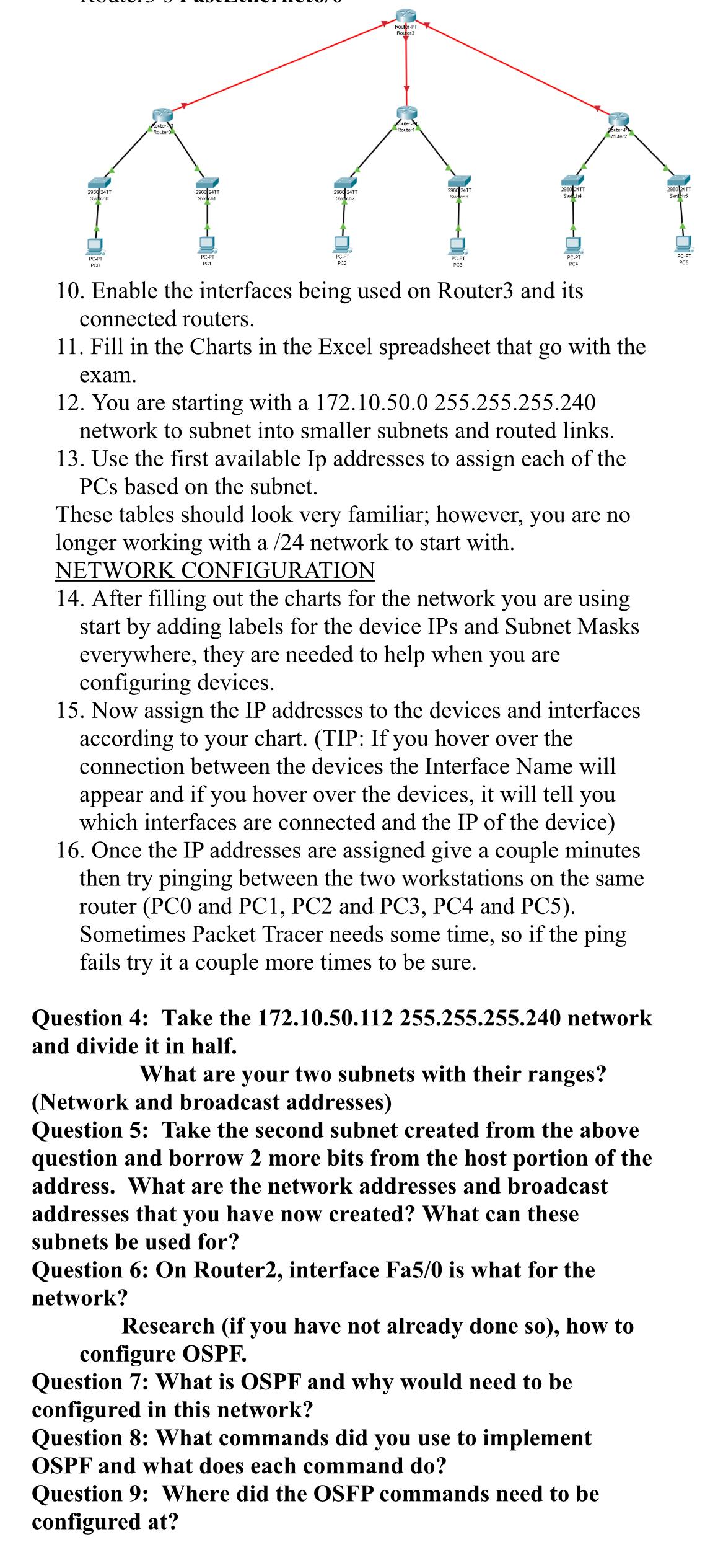 Solved Answer questions 4-9:Enable the interfaces being used | Chegg.com