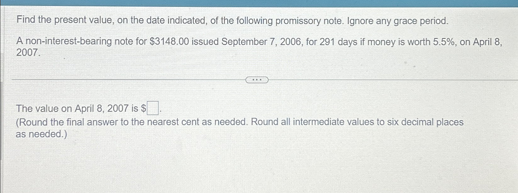 Solved Find the present value, on the date indicated, of the | Chegg.com