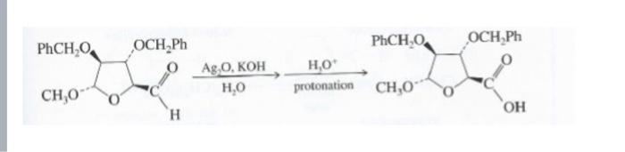 Solved PhCHO OCH Ph OCH Ph Ag,O, KOH H0 PhCHO, HO | Chegg.com