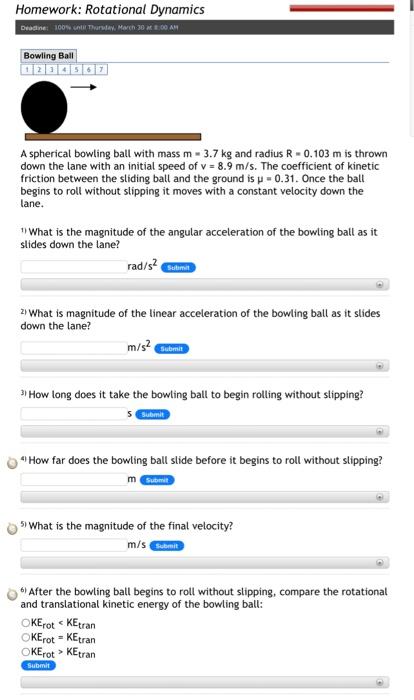 Solved Rotational Dynamics | Chegg.com Solved Rotational Dynamics | Chegg.com