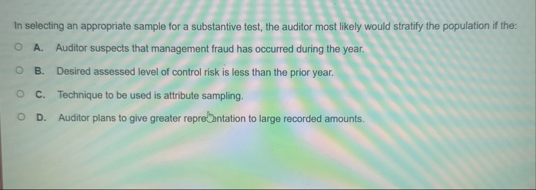 Solved In selecting an appropriate sample for a substantive | Chegg.com