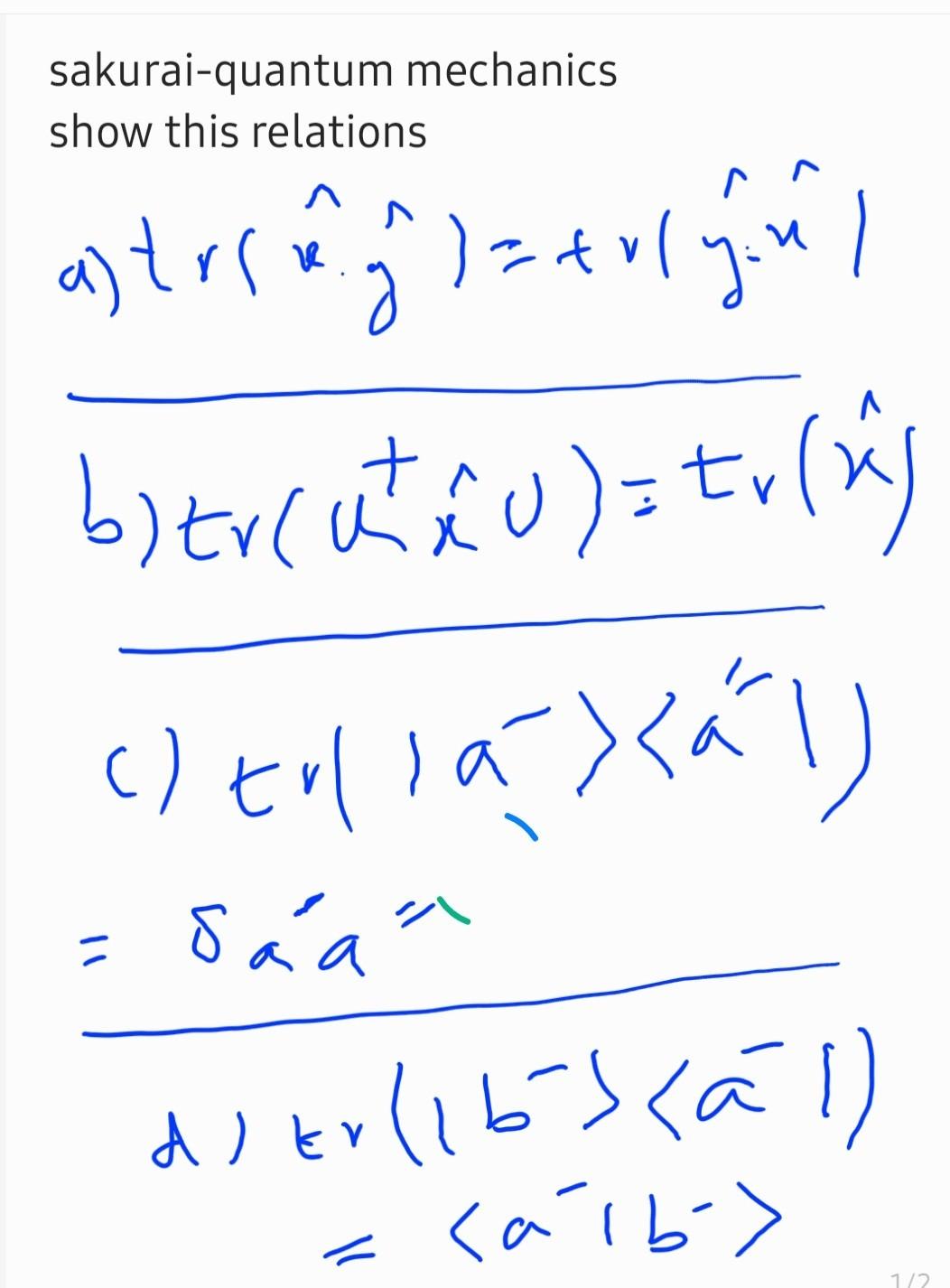 Solved sakurai-quantum mechanics show this relations = ) | Chegg.com
