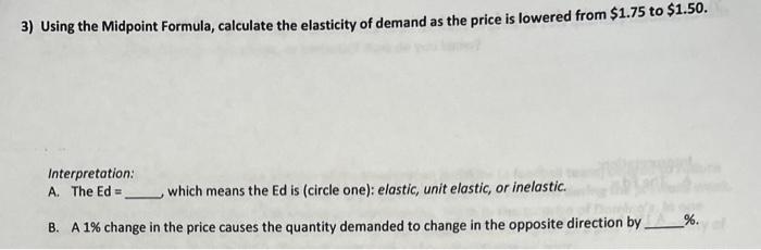 3) Using the Midpoint Formula, calculate the | Chegg.com