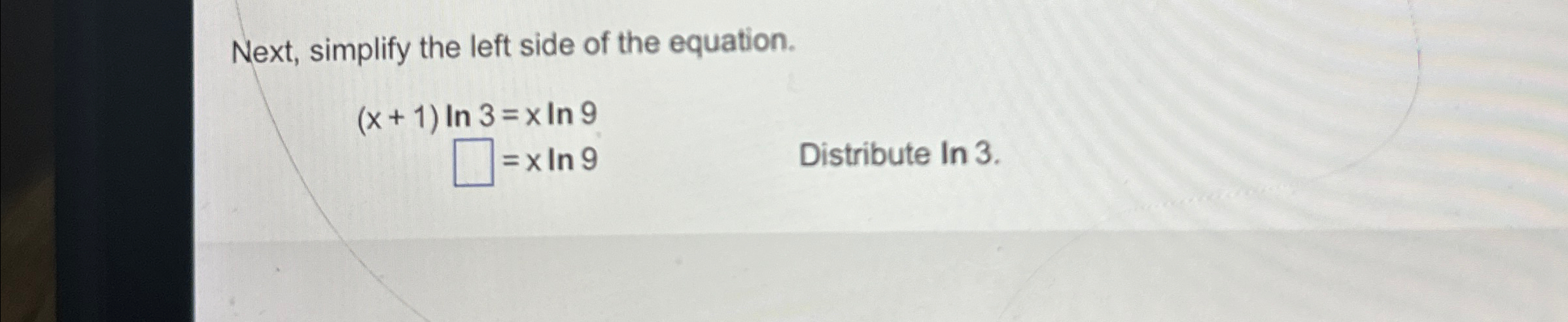 Solved Next, simplify the left side of the | Chegg.com