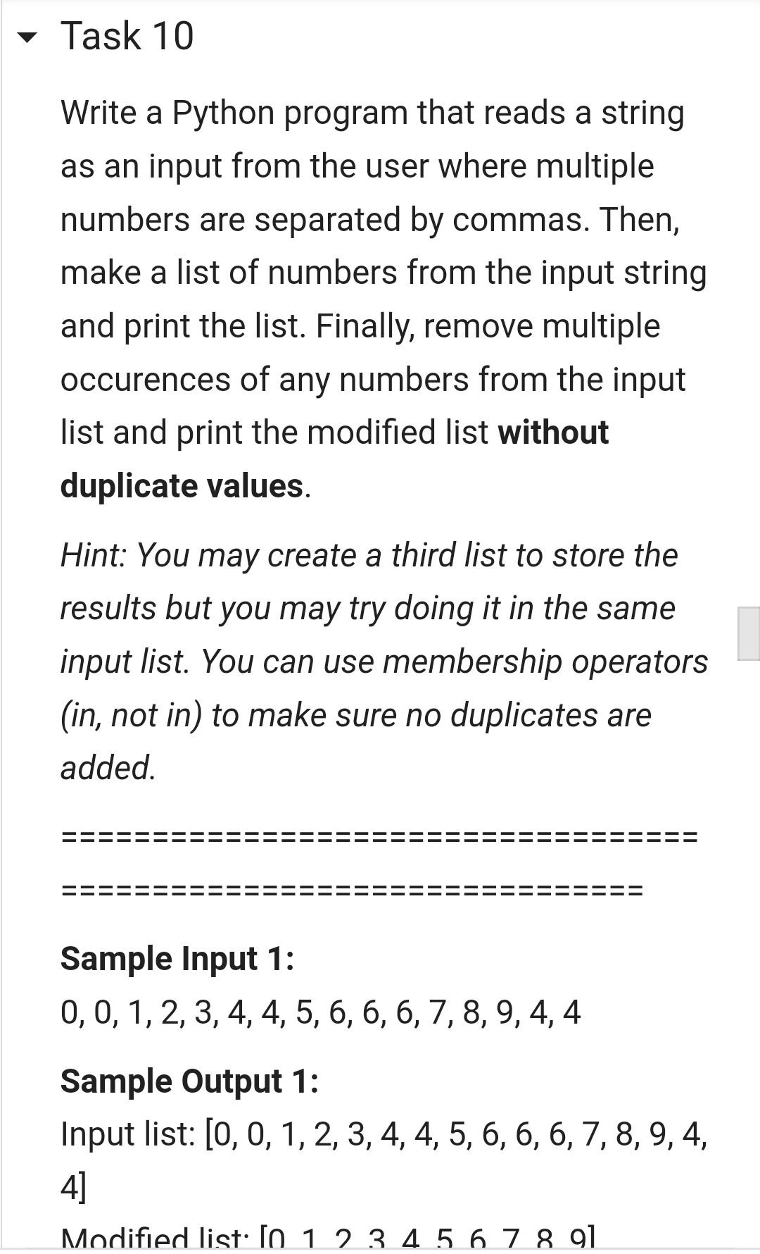 Solved Task 10 Write A Python Program That Reads A String As