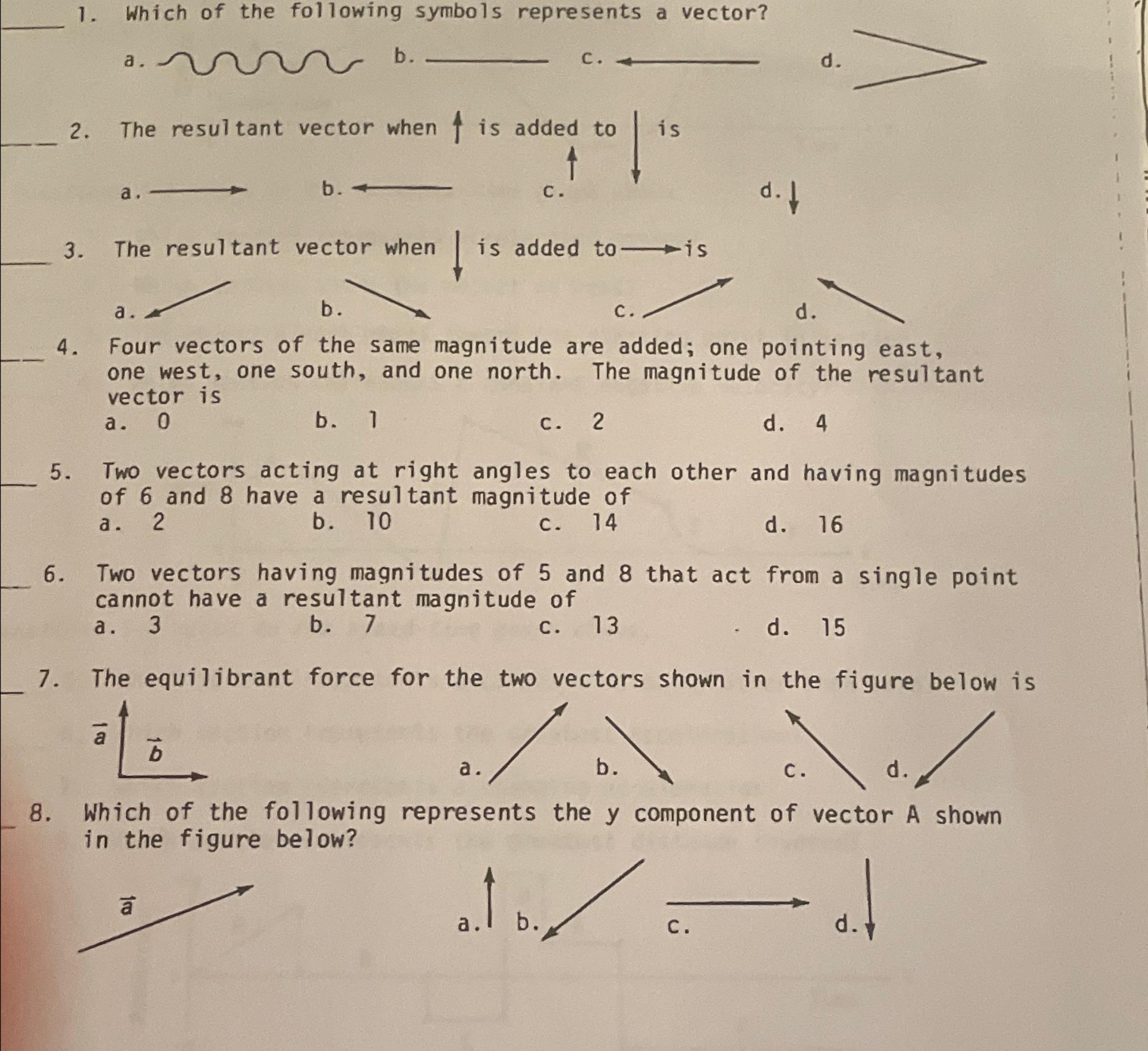 Solved Which of the following symbols represents a | Chegg.com