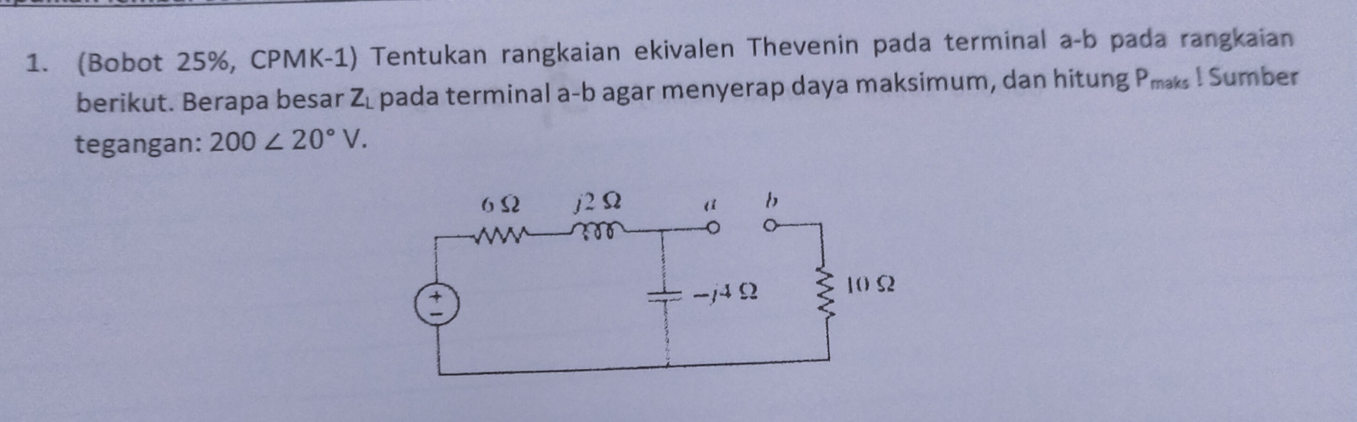 Solved (Bobot 25%, ﻿CPMK-1) ﻿Tentukan rangkaian ekivalen | Chegg.com