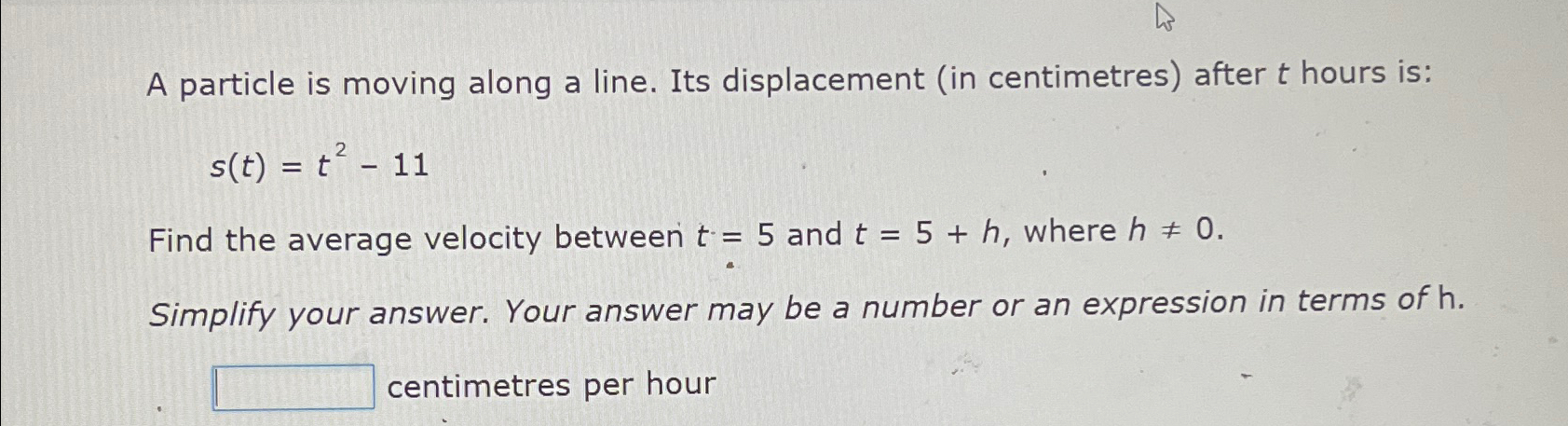 Solved A particle is moving along a line. Its displacement | Chegg.com