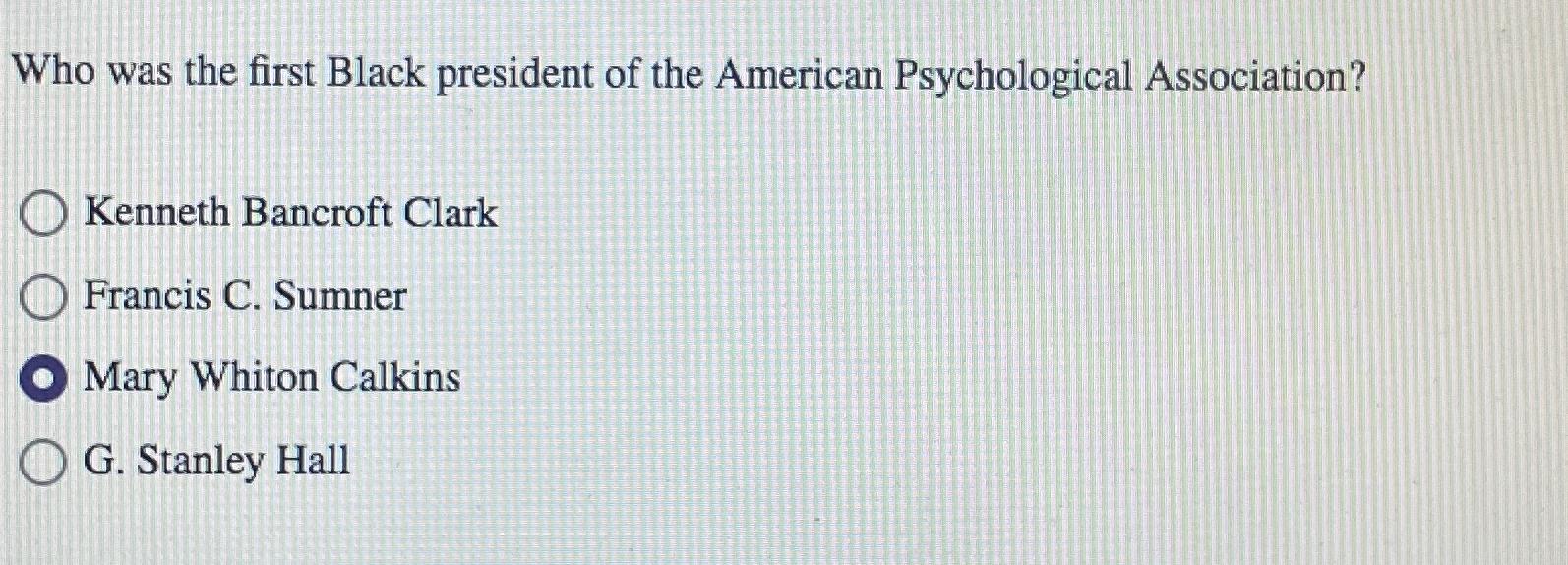 Solved Who was the first Black president of the American | Chegg.com