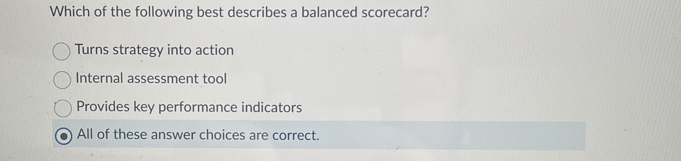 Solved Which of the following best describes a balanced | Chegg.com