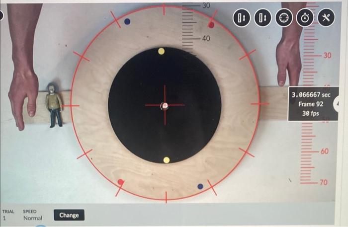 1. Use the video to measure the angular velocity of | Chegg.com