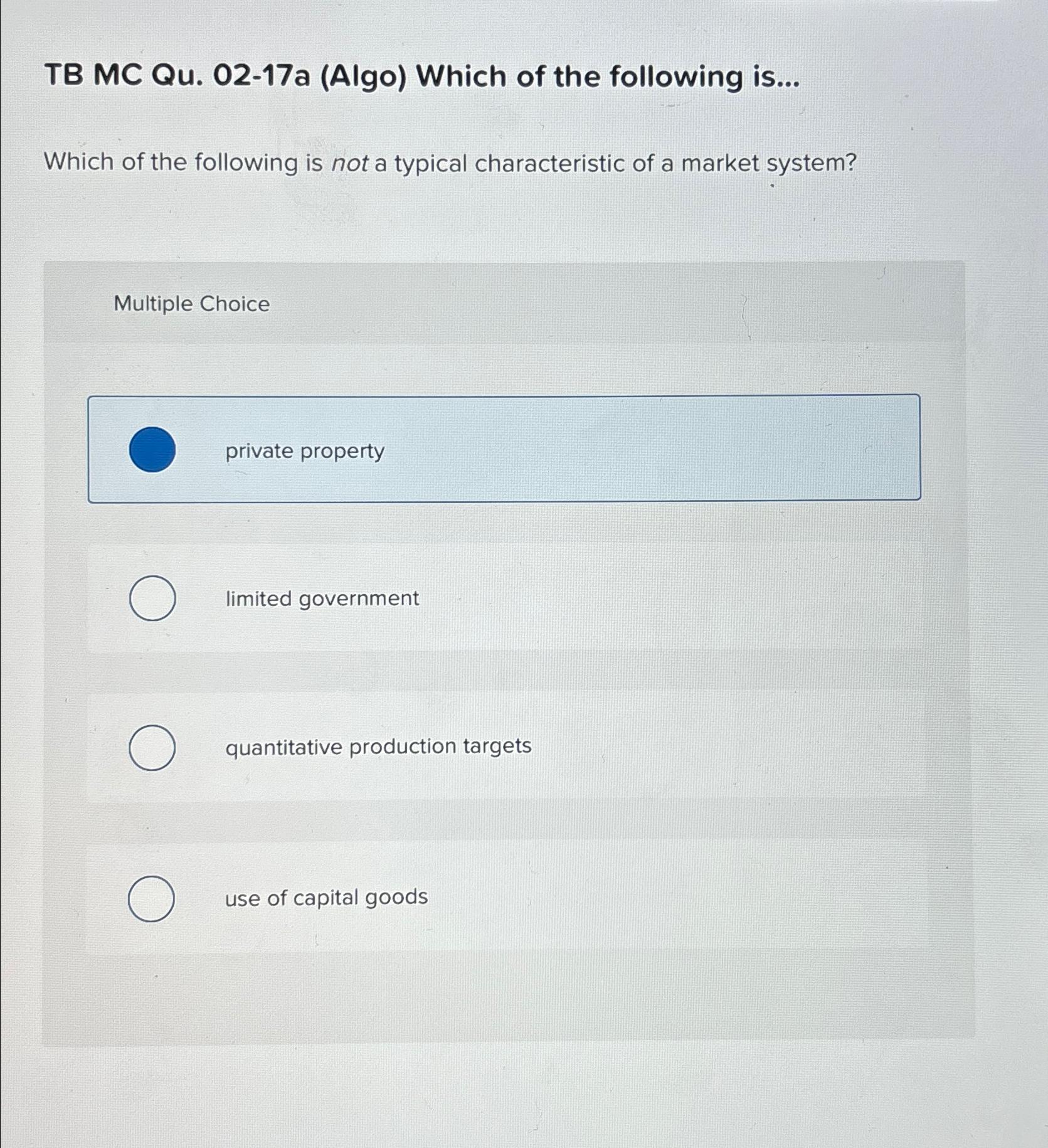 Solved TB MC Qu. 02-17a (Algo) ﻿Which of the following | Chegg.com
