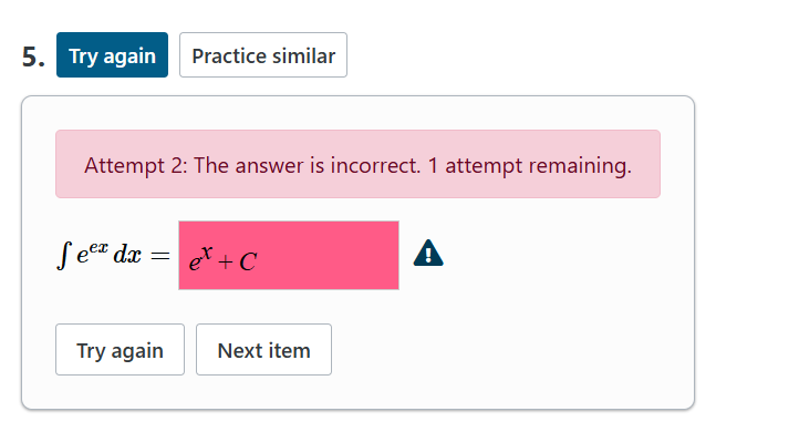 Solved Attempt 2: The answer is ﻿incorrect. 1 ﻿attempt | Chegg.com