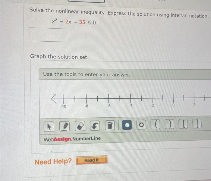Solved solve the nonlinear inequality and write in interval | Chegg.com