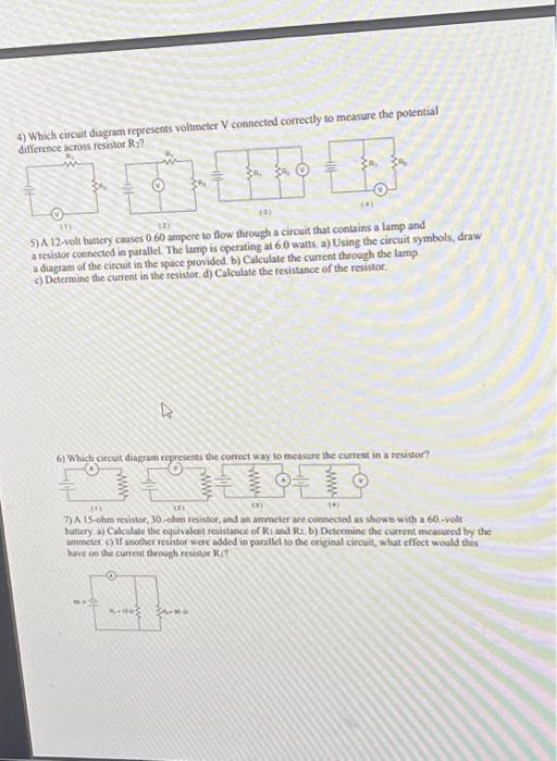 Solved A20-ohm resistor, R1, and a resistor of unknown | Chegg.com