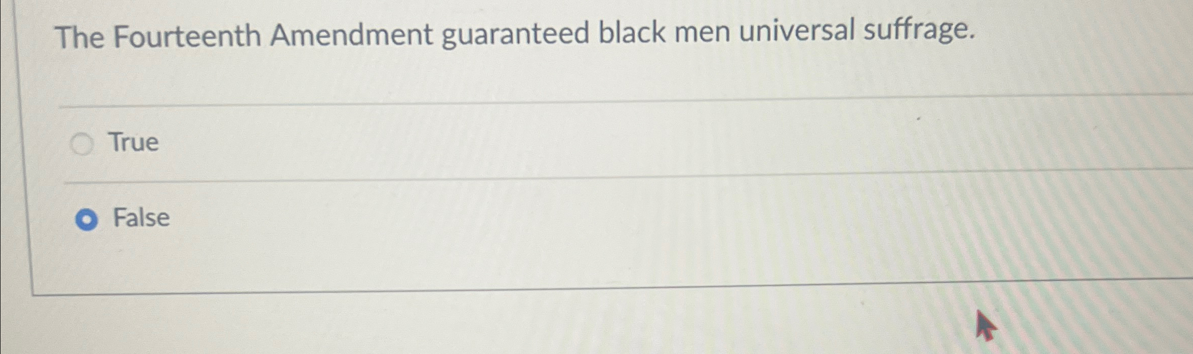 Solved The Fourteenth Amendment guaranteed black men | Chegg.com