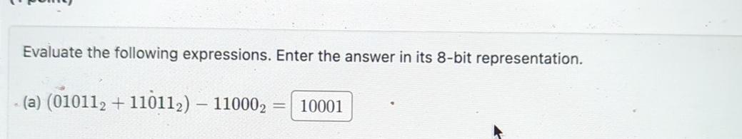 Solved Evaluate the following expressions. Enter the answer | Chegg.com