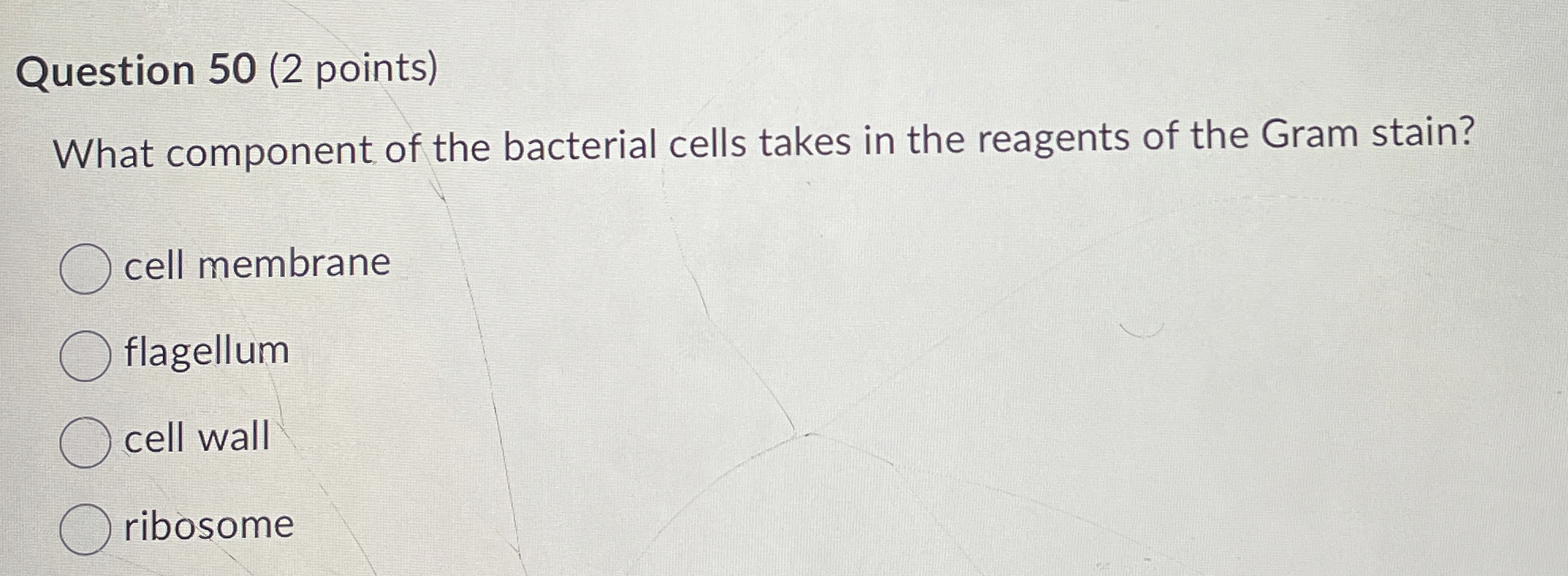 Solved Question 50 (2 ﻿points)What component of the | Chegg.com