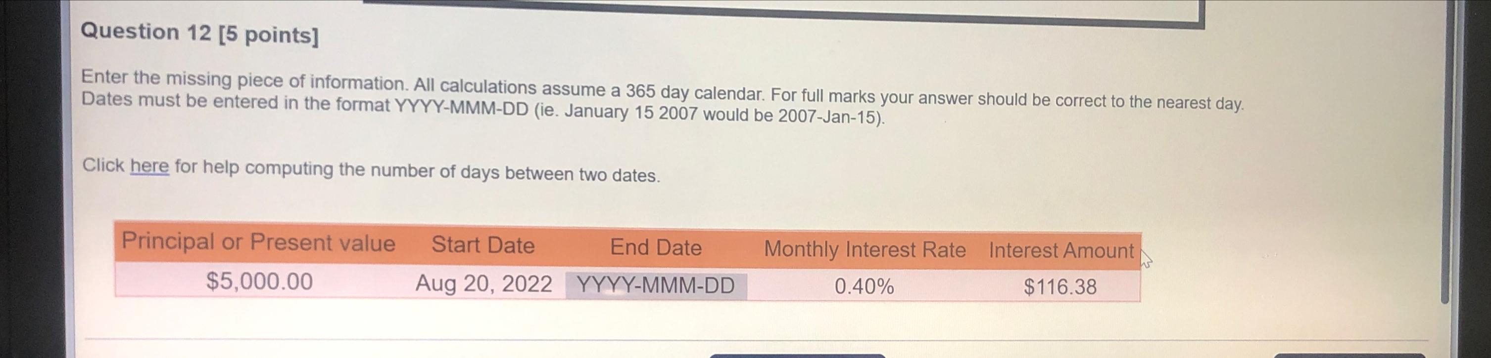 Solved Question 12 [5 ﻿points]Enter the missing piece of | Chegg.com