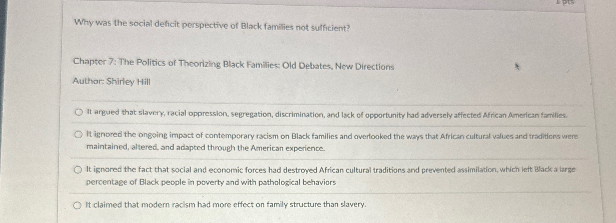 Solved Why was the social deficit perspective of Black | Chegg.com Solved Why was the social deficit perspective of Black | Chegg.com