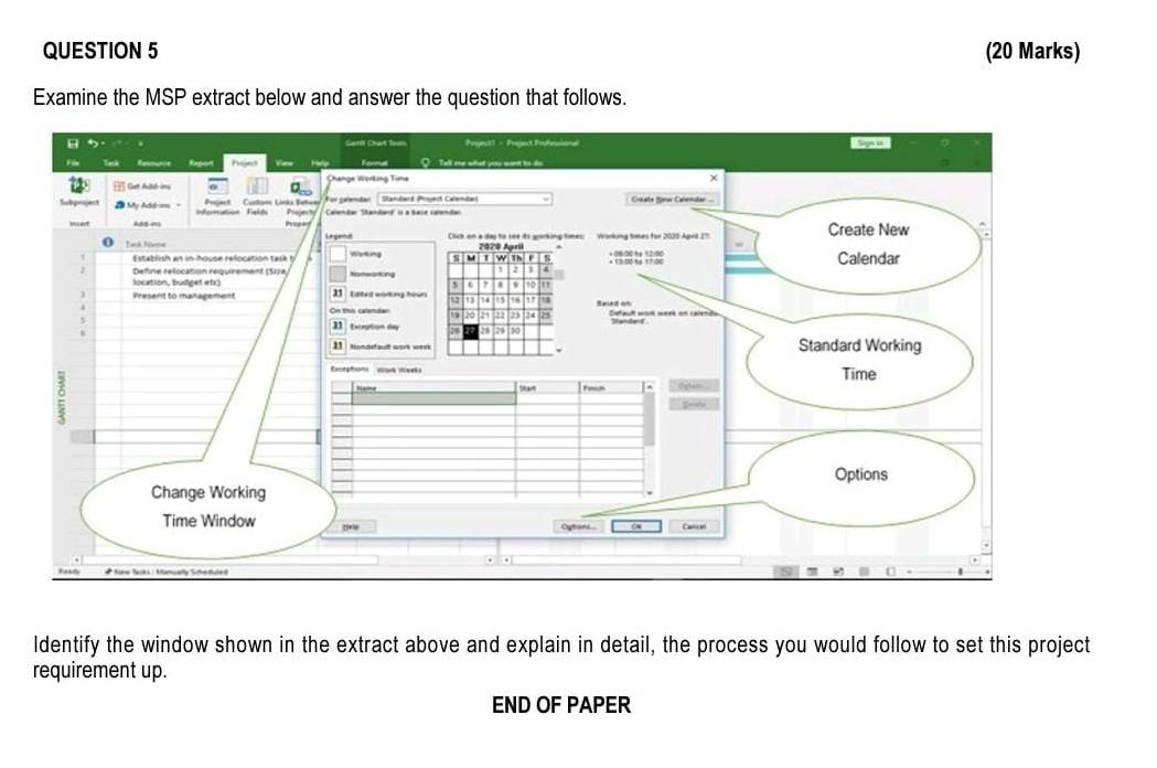 Solved QUESTION 5 (20 Marks) Examine the MSP extract below | Chegg.com