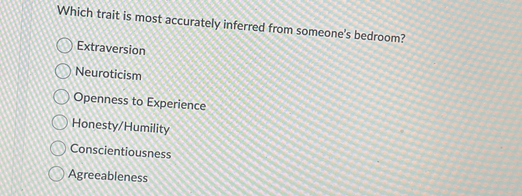 Solved Which trait is most accurately inferred from | Chegg.com