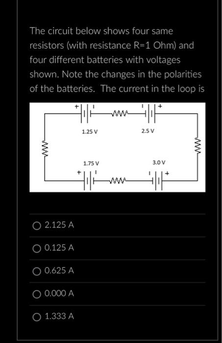 Solved The circuit below shows four same resistors (with | Chegg.com