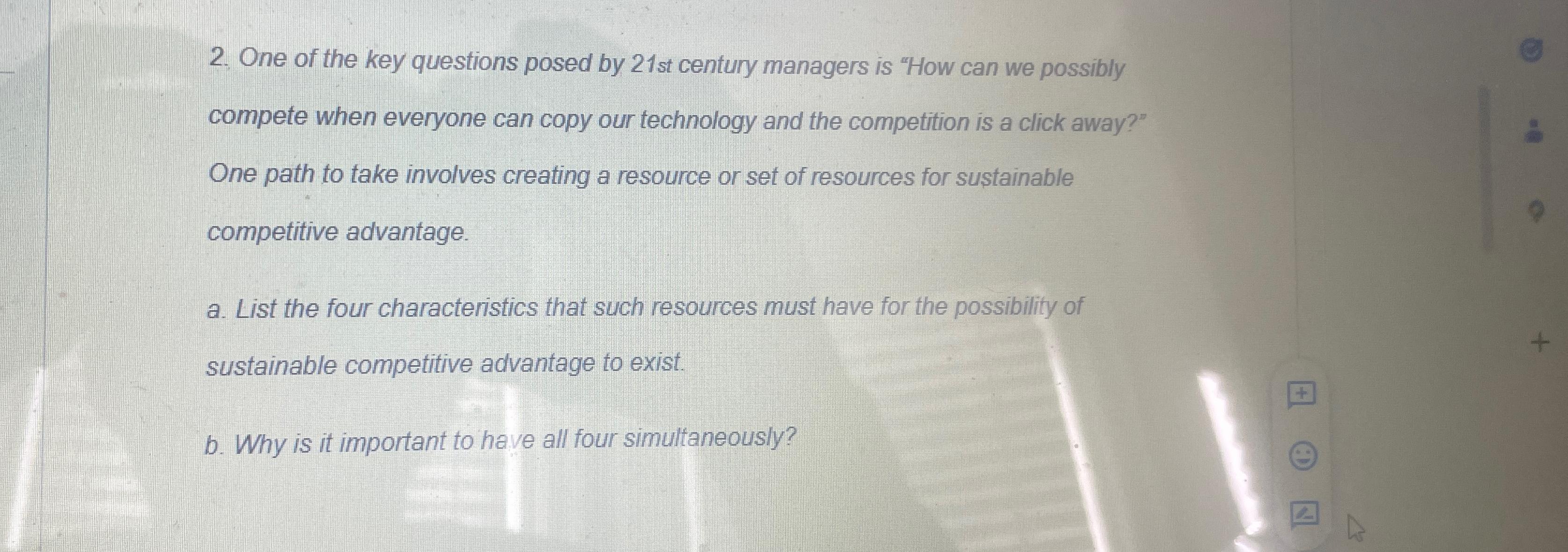 Solved One of the key questions posed by 21 ﻿st century | Chegg.com
