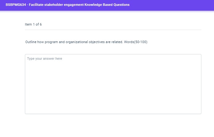Solved Outline how program and organizational objectives are | Chegg.com