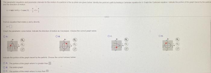 Solved The parametric gustions and peaner ververs to the | Chegg.com